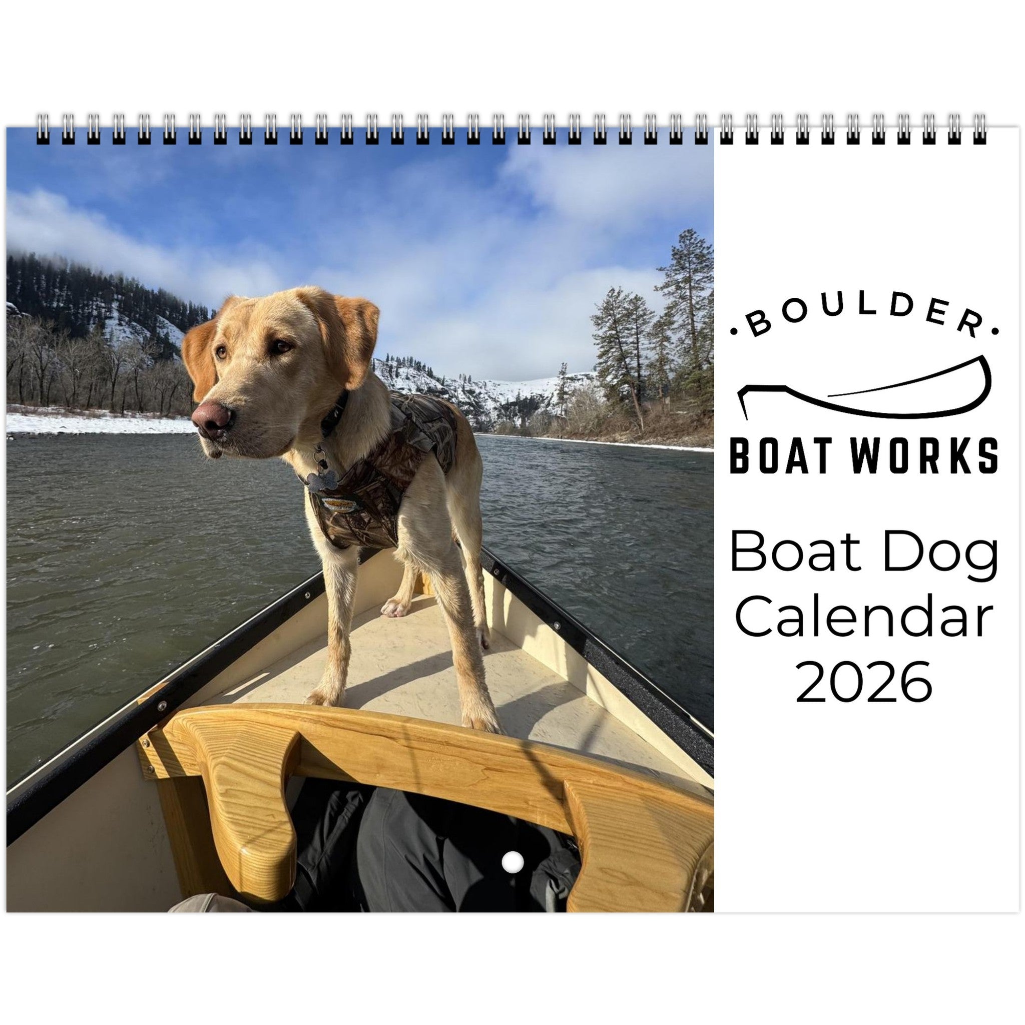 Boulder Boat Works Boat Dog Calendar 2026