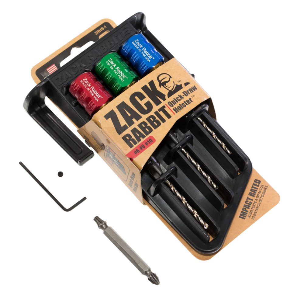 Zack Rabbit Countersink Drill Set with Holster – Boulder Boat Works